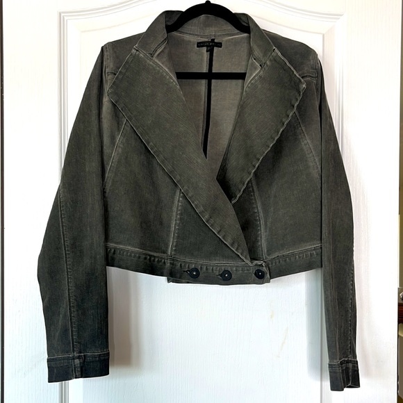 Sarah Pacini | Jackets & Coats | Sarah Pacini Denim Crop Jacket ...